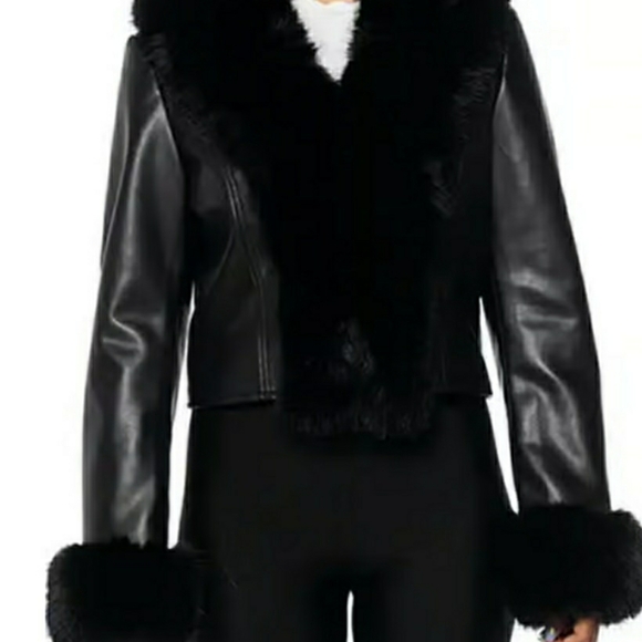 Azalea Wang | Jackets & Coats | Azalea Wang Ziah Cropped Leather Jacket ...